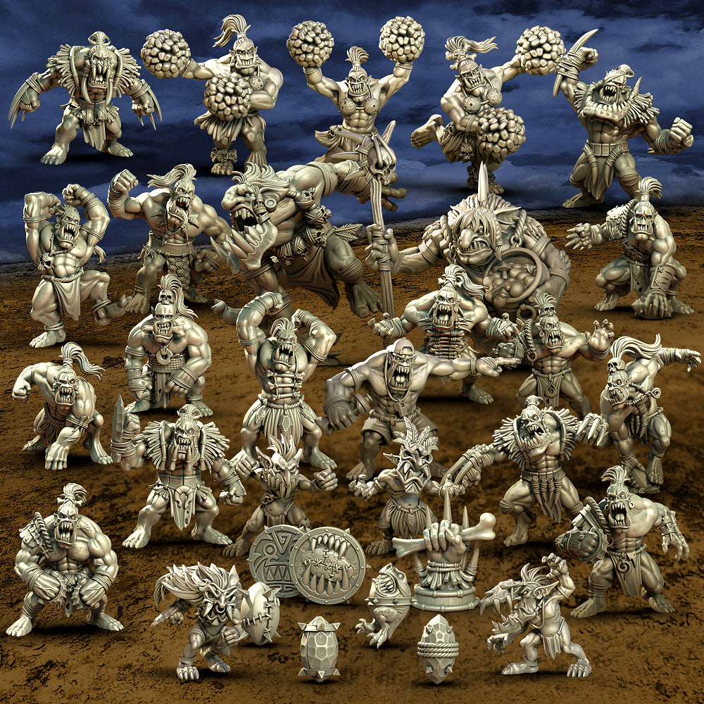 Savage Orcs – Tribal Orc Fantasy Football Team | Premium 3D Printed ...